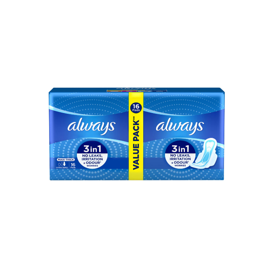 ALWAYS MAXI THICK 3 IN 1 16CT – Ranger Wholesale