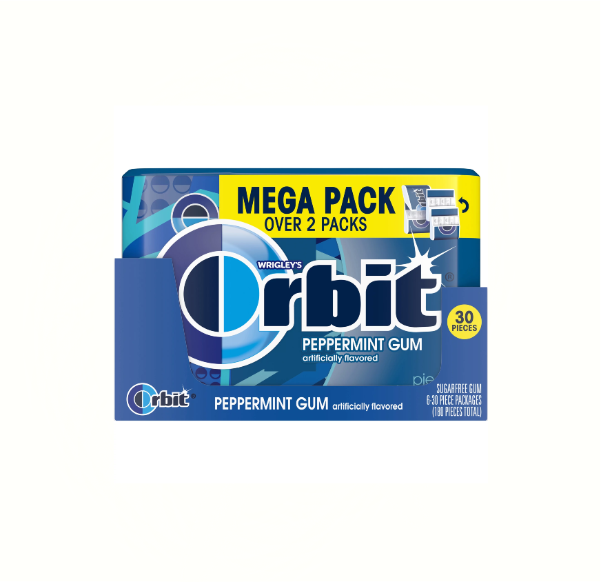 ORBIT MEGA PAPERMINT 30/6CT – Ranger Wholesale