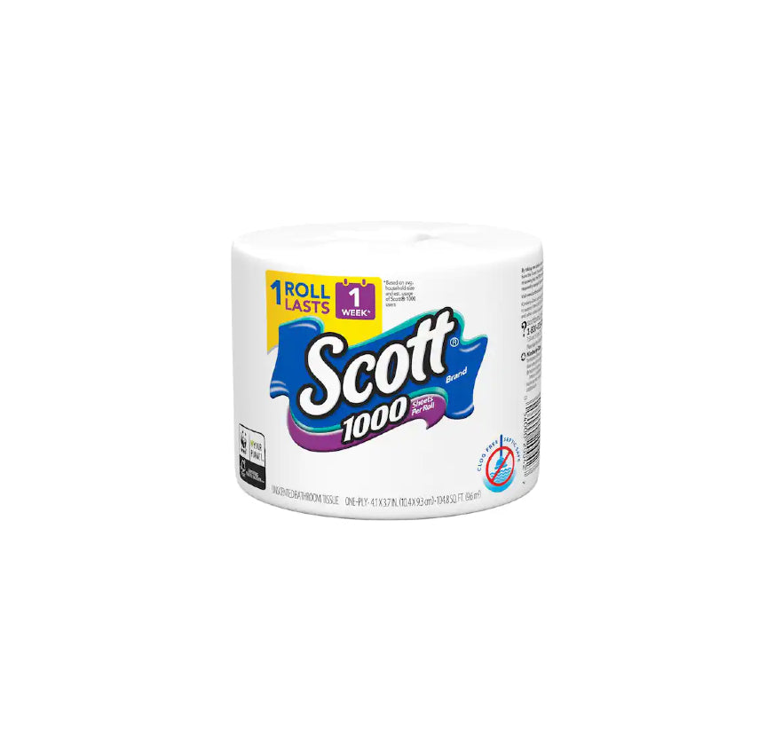 SCOTT SINGLE ROLL 1000 SHEETS – Ranger Wholesale